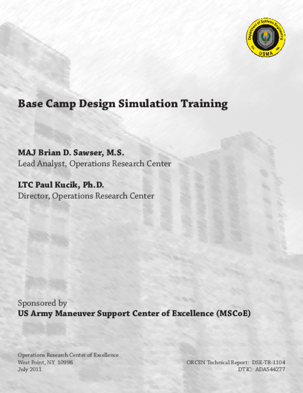 (PDF) Base Camp Design Simulation Training