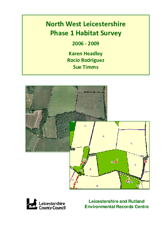 (PDF) North West Leicestershire Phase 1 Habitat Survey