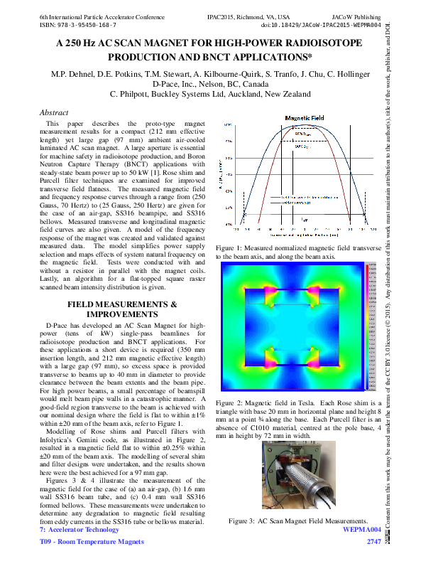 (PDF) A 250 Hz AC Scan Magnet for High-Power Radioisotope Production ...