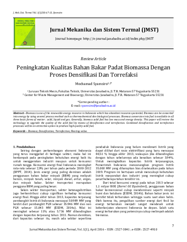(PDF) Jurnal Mekanika dan Sistem Termal (JMST)