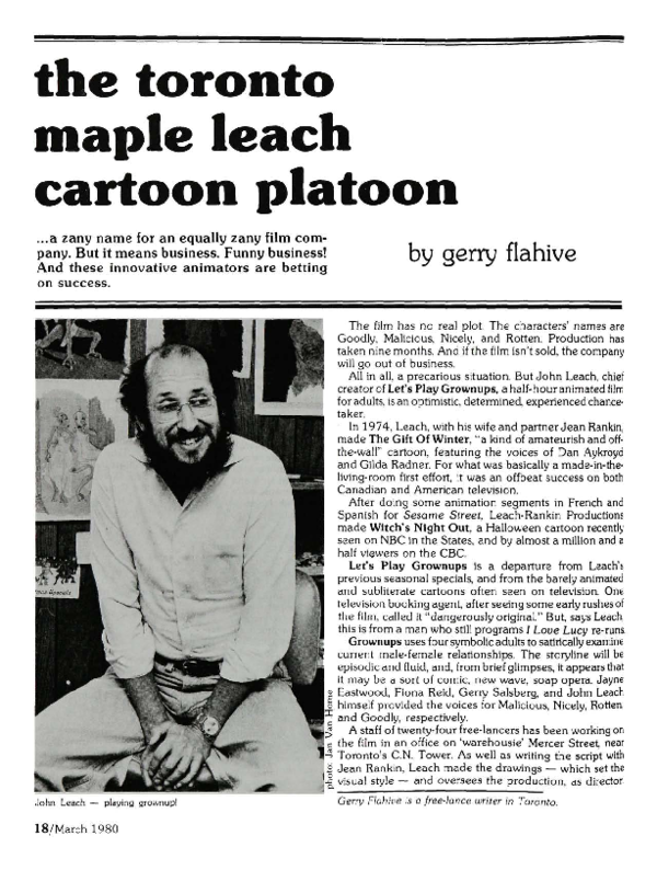 (PDF) The Toronto Maple Leach Cartoon Platoon | Gerry Flahive ...