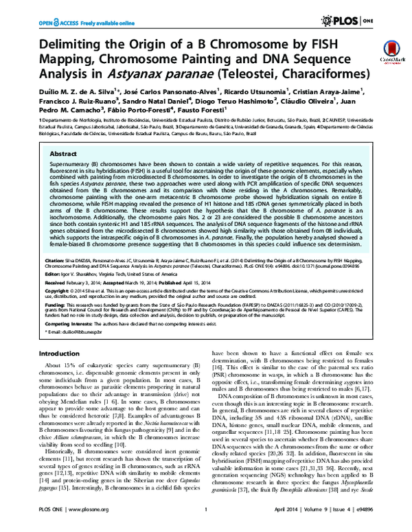 (PDF) Delimiting the Origin of a B Chromosome by FISH Mapping ...