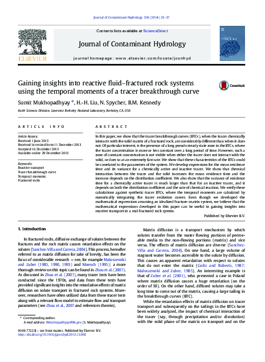 (PDF) Gaining insights into reactive fluid–fractured rock systems using ...