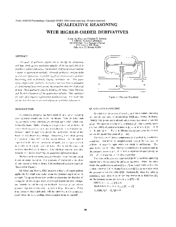 Pdf Qualitative Reasoning With Higher Order Derivatives