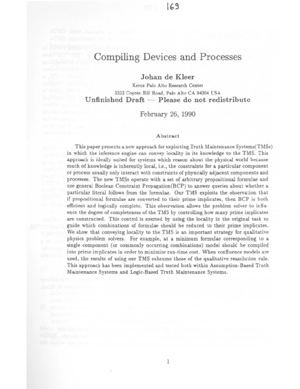 (PDF) Compiling devices and processes