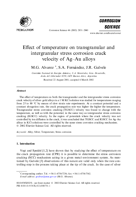 (PDF) Effect of temperature on transgranular and intergranular stress corrosion crack velocity ...