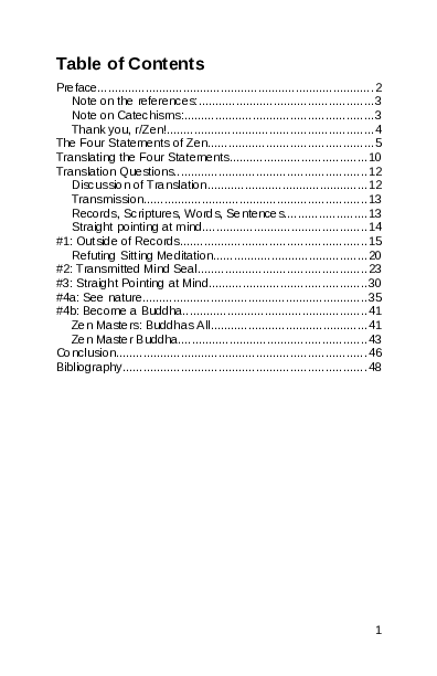 (PDF) Four Statements of Zen