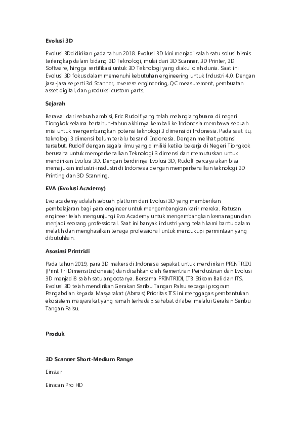 (DOC) Profile Evolusi 3D
