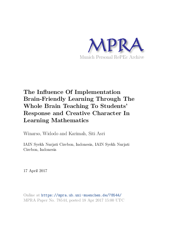(PDF) The Influence of Implementation Brain-Friendly Learning Through ...