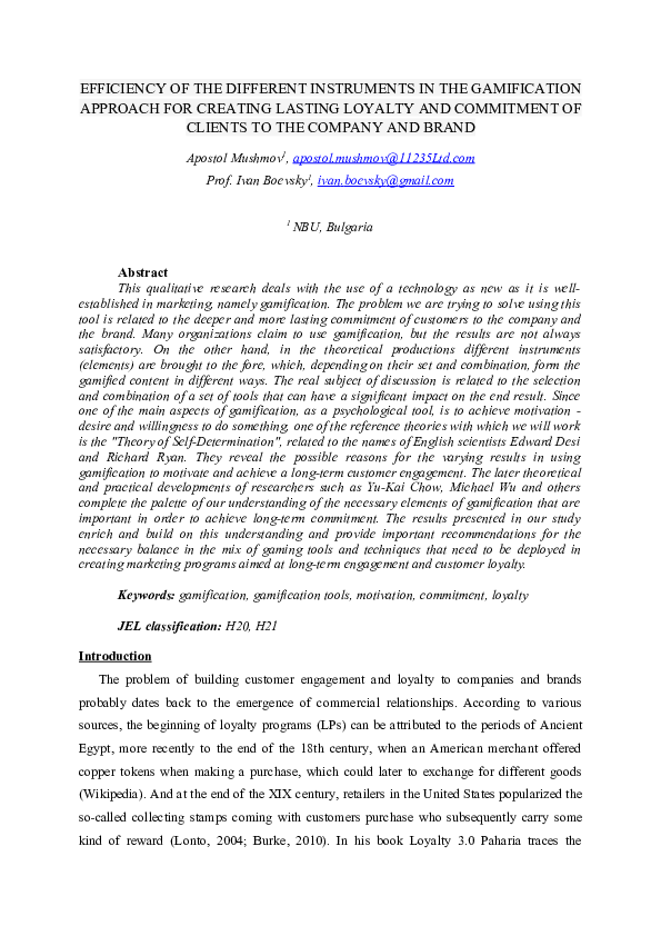 (DOC) EFFICIENCY OF THE DIFFERENT INSTRUMENTS IN THE GAMIFICATION ...