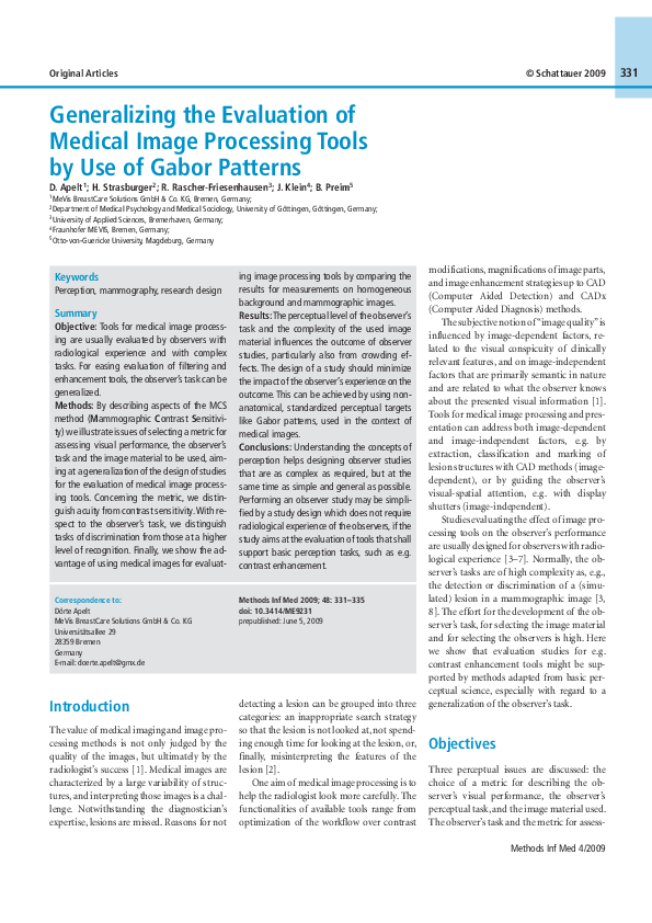 Generalizing the Evaluation of Medical Image Processing Tools by Use of ...