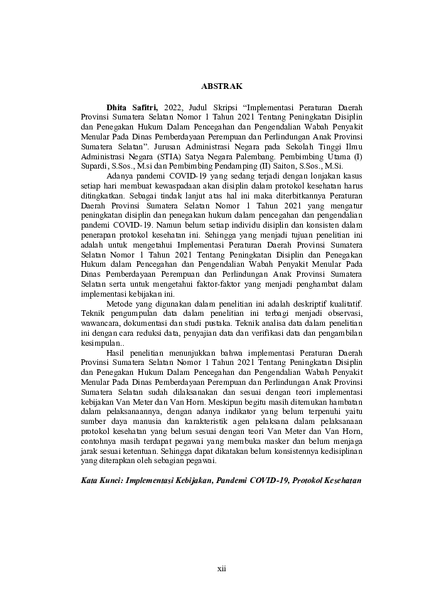 (DOC) Contoh Abstrak Skripsi