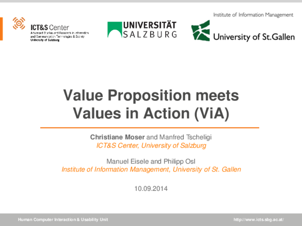 (PDF) Value Proposition meets Values in Action (ViA)