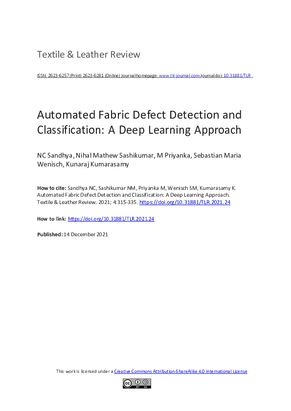 Pdf Automated Fabric Defect Detection And Classification A Deep