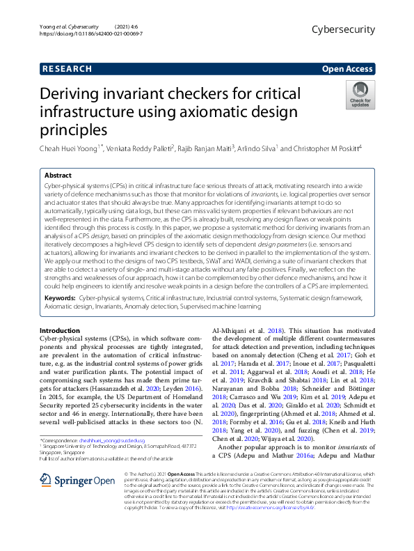 (PDF) Deriving invariant checkers for critical infrastructure using ...