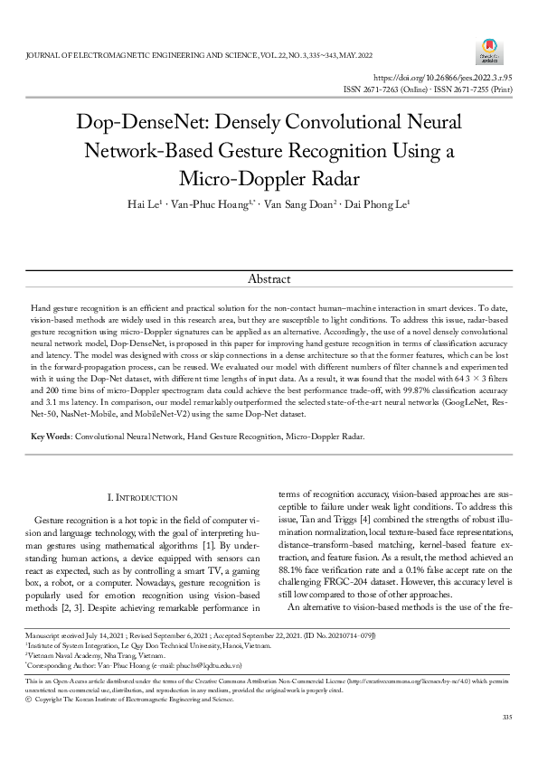 (PDF) Dop-DenseNet: Densely Convolutional Neural Network-Based Gesture Recognition Using a Micro ...