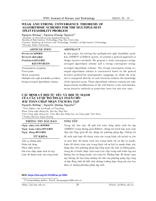 Pdf Weak And Strong Convergence Theorems Of Algorithmic Schemes For The Multiple Sets Split