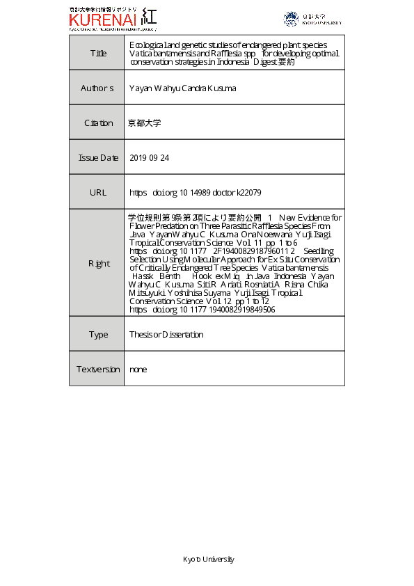 (PDF) Selection Using Molecular Approach for Ex Situ Conservation of ...