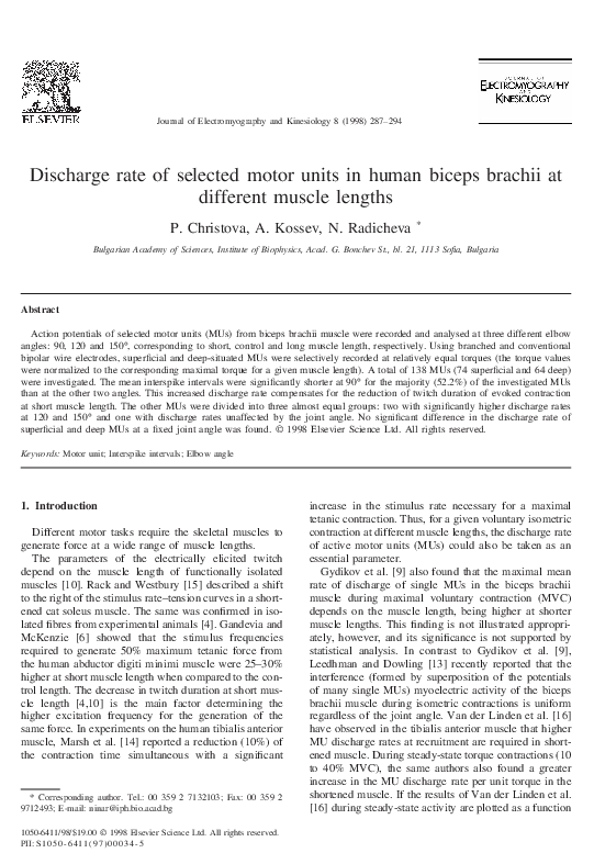 (PDF) Discharge rate of selected motor units in human biceps brachii at ...