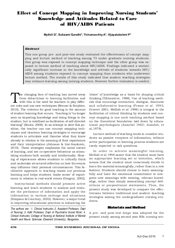 (PDF) Effect of Concept Mapping in Improving Nursing Students ...