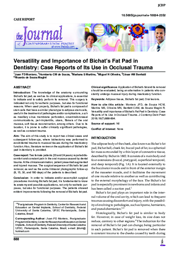 (PDF) Versatility and Importance of Bichat\'s Fat Pad in Dentistry ...