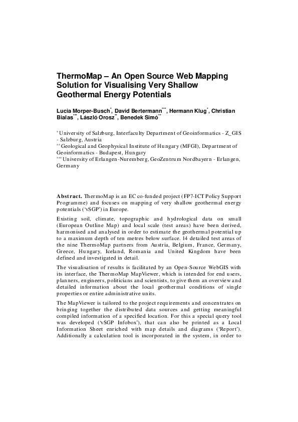 (PDF) ThermoMap – An Open Source Web Mapping Solution for Visualising Very Shallow Geothermal ...