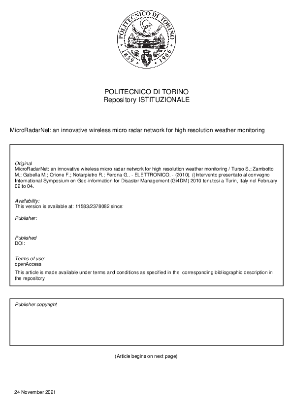(PDF) MicroRadarNet: an innovative wireless micro radar network for ...
