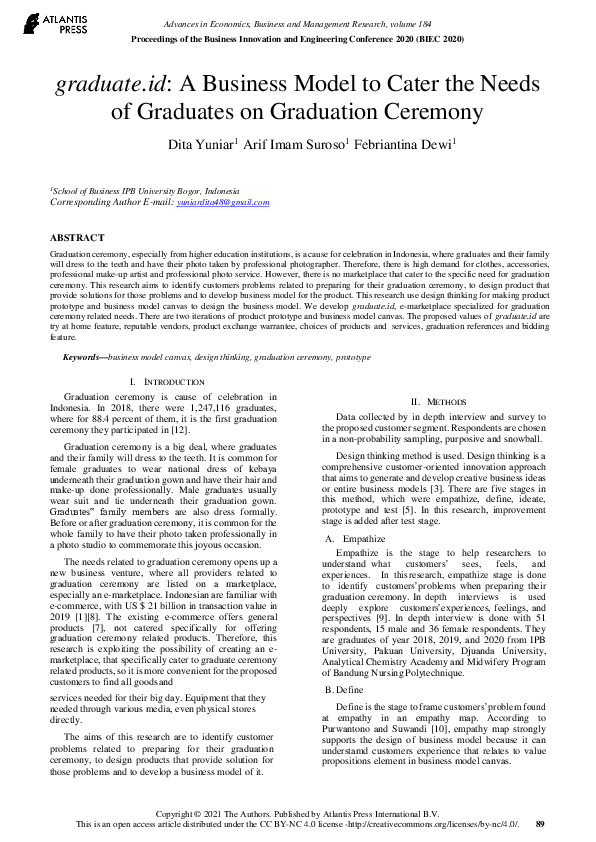 (PDF) graduate.id: A Business Model to Cater the Needs of Graduates on ...