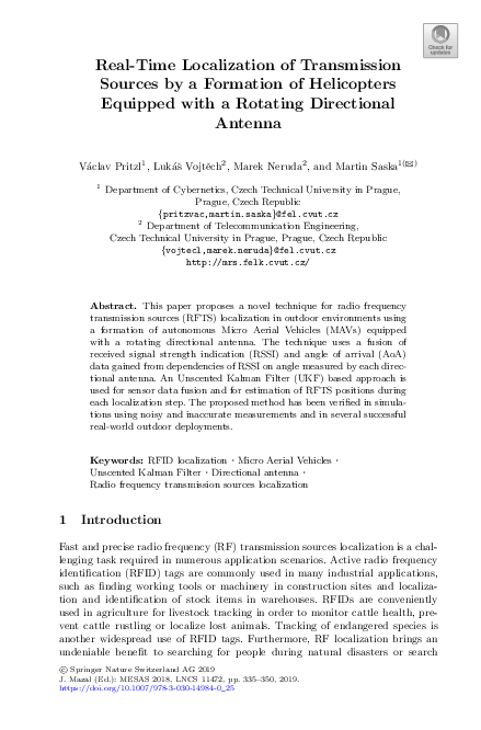 (PDF) Real-Time Localization of Transmission Sources by a Formation of ...