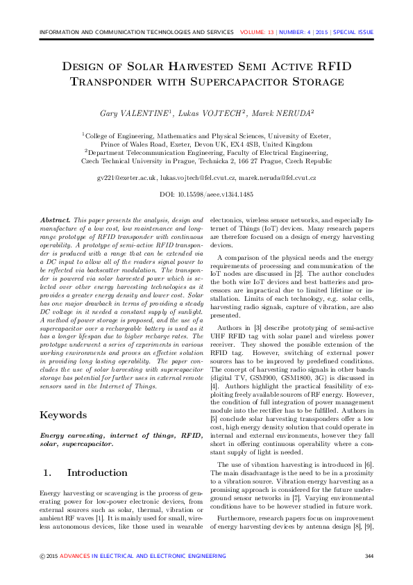 (PDF) Design of Solar Harvested Semi Active RFID Transponder with ...