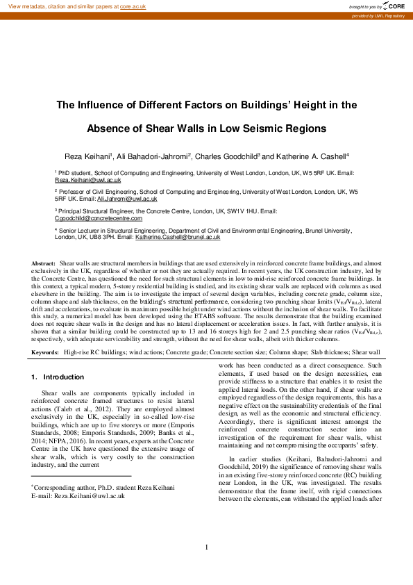 (PDF) The influence of different factors on buildings' height in the ...