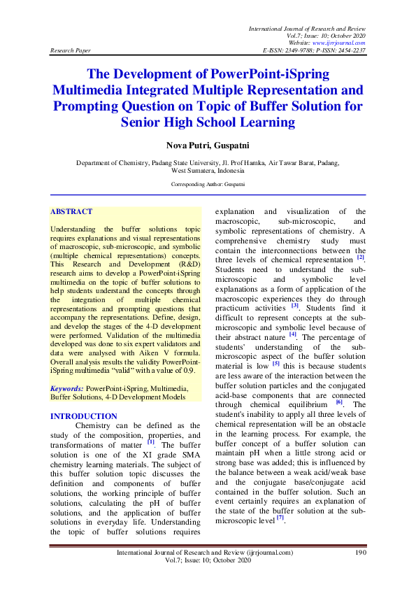 (PDF) The Development of PowerPoint-iSpring Multimedia Integrated Multiple Representation and ...