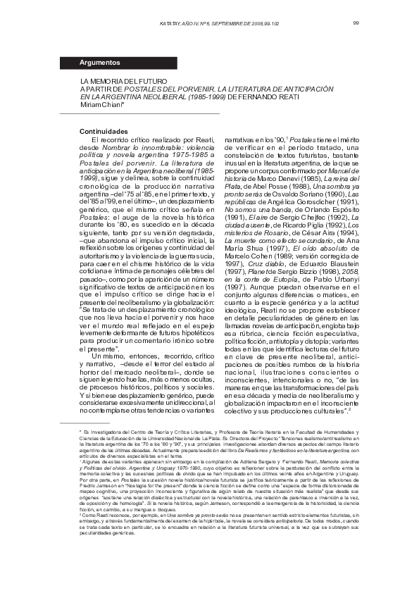 (PDF) La memoria del futuro