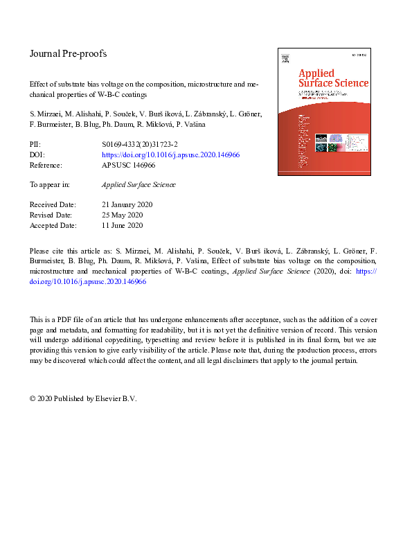 (PDF) Effect of substrate bias voltage on the composition ...