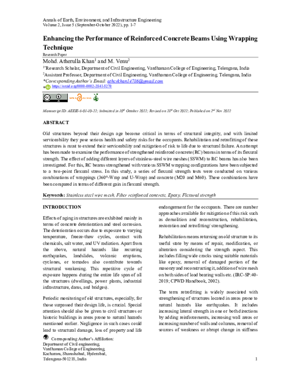 (PDF) Enhancing the Performance of Reinforced Concrete Beams Using ...