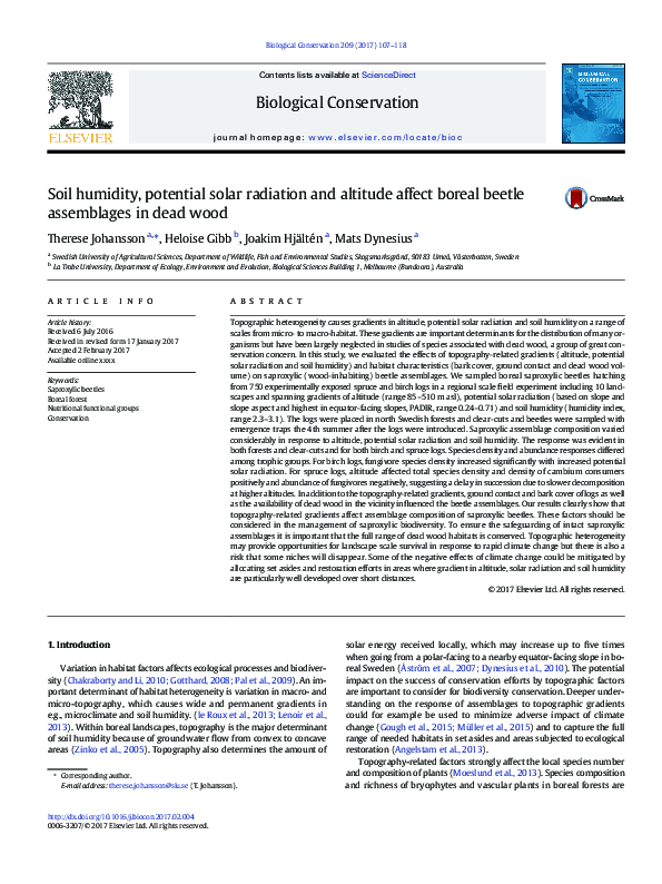 (PDF) Soil humidity, potential solar radiation and altitude affect ...
