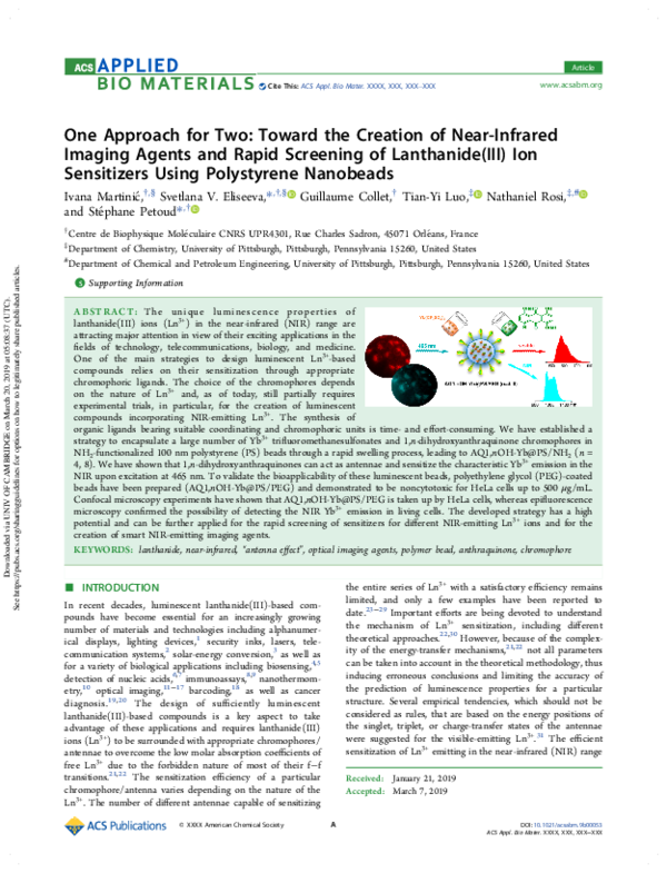 (PDF) One Approach for Two: Toward the Creation of Near-Infrared ...