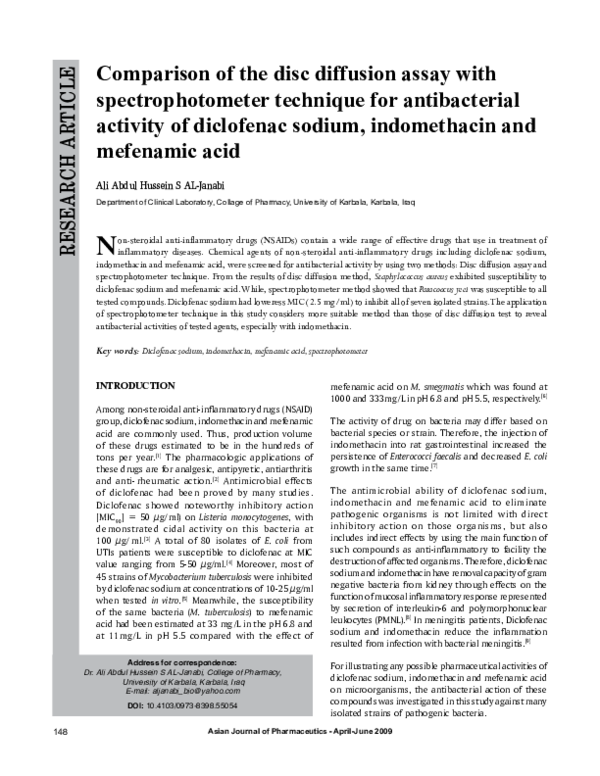 (PDF) Comparison of the disc diffusion assay with spectrophotometer ...