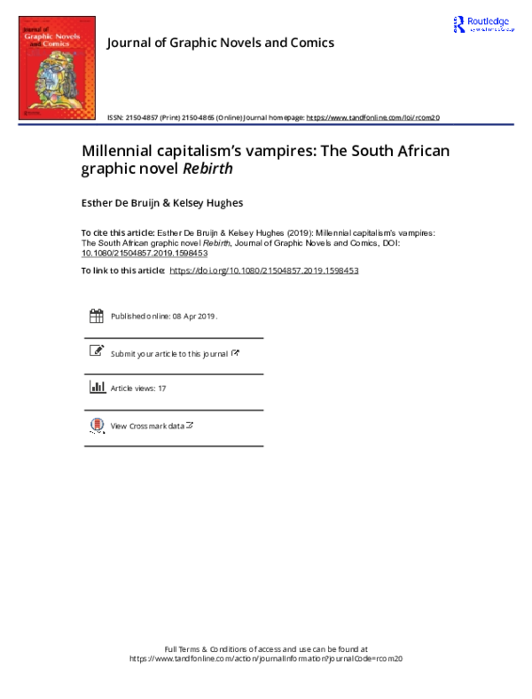 (PDF) Millennial capitalism’s vampires: The South African graphic novel ...