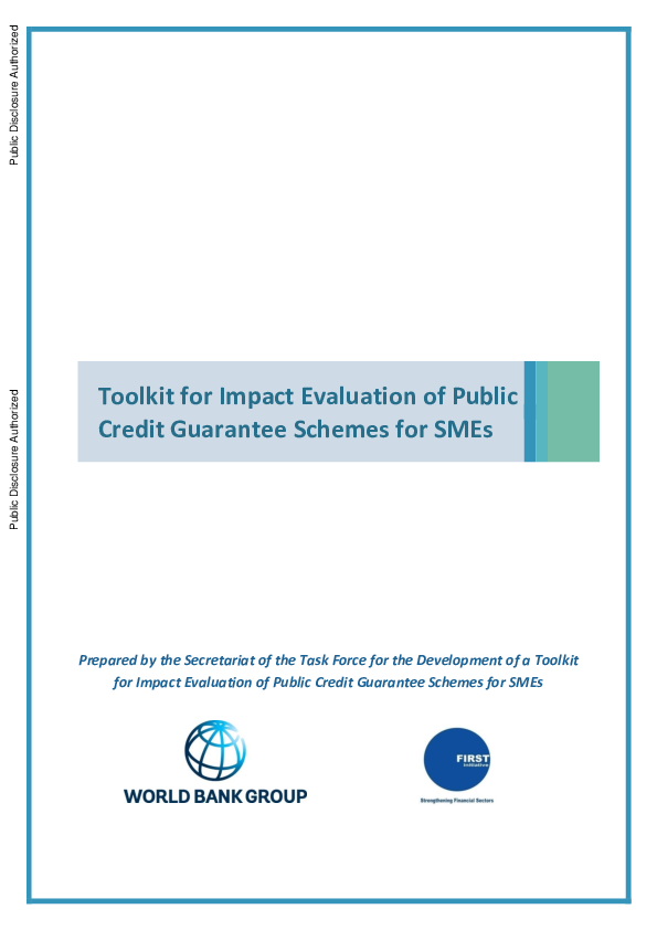 (PDF) Toolkit for Impact Evaluation of Public Credit Guarantee Schemes for SMEs