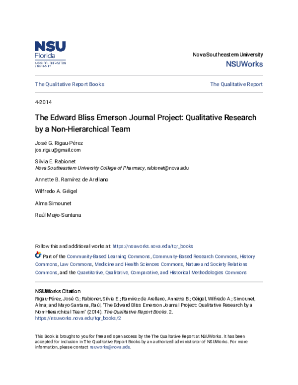(PDF) Emerson Journal Project: Qualitative Inquiry Insights