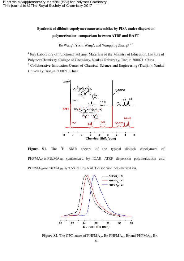 (PDF) Synthesis of diblock copolymer nano-assemblies by PISA under dispersion polymerization ...