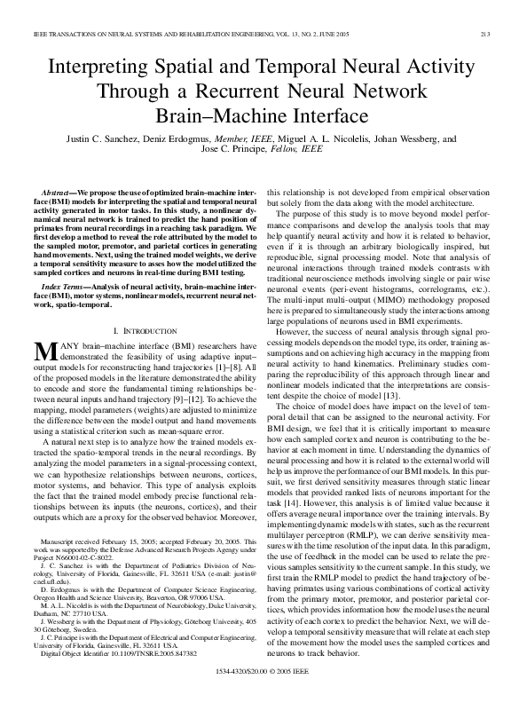 Pdf Interpreting Spatial And Temporal Neural Activity Through A