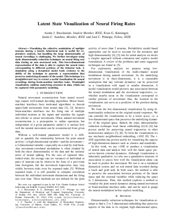 (PDF) Latent state visualization of neural firing rates | Justin Bjorn ...