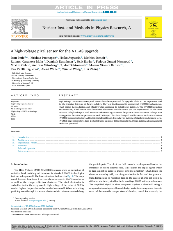 A high-voltage pixel sensor for the ATLAS upgrade