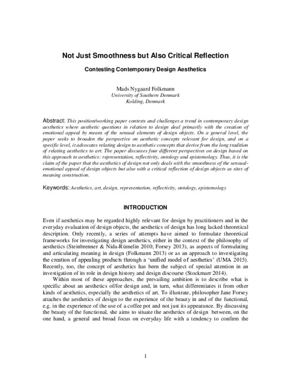 (PDF) Not Just Smoothness but Also Critical Reflection: Contesting ...