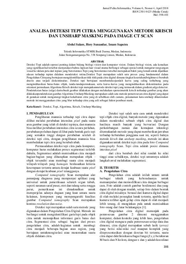 (PDF) Analisa Deteksi Tepi Citra Menggunakan Metode Krisch Dan Unsharp ...