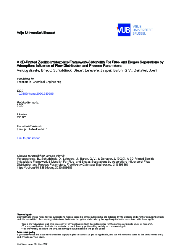 (PDF) Vrije Universiteit Brussel A 3D-Printed Zeolitic Imidazolate ...