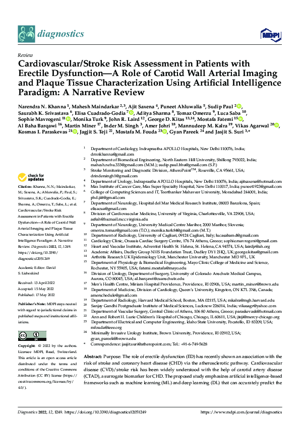 (PDF) Cardiovascular/Stroke Risk Assessment in Patients with Erectile ...