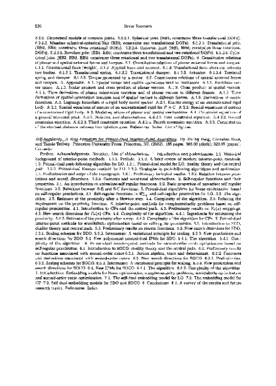 Pdf Self Regularity A New Paradigm For Primal Dual Interior Point Algorithms